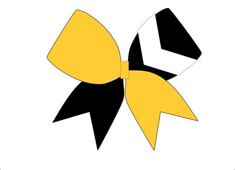 Black Yellow Cheerbow Digital File Only Cheerbow Sublimation File And