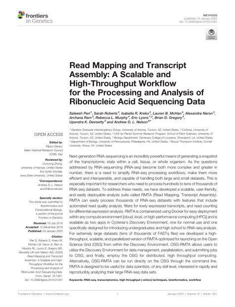 pdf read mapping and transcript assembly a scalable and high