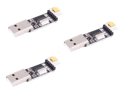 Pameencos 3 Pcs Usb To Rs232 Ttl Ch340g Converter Module Adapter Stc Replace Pl2303