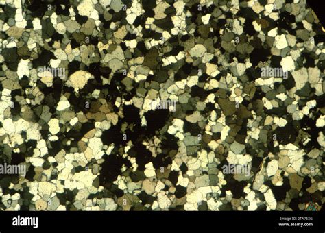Hornfels Is A Metamorphic Rock With Fine Grain Photomicrograph Thin