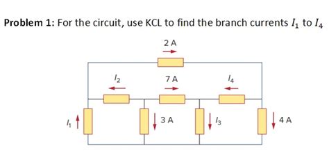 Solved Problem 1 For The Circuit Use KCL To Find The Chegg Com