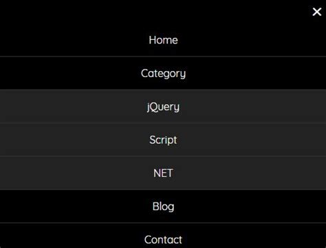 JQuery Responsive Menu Plugins JQuery Script