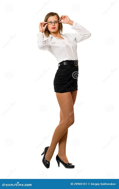 Beautiful Young Woman In A Black Skirt Stock Image Image Of Fashion