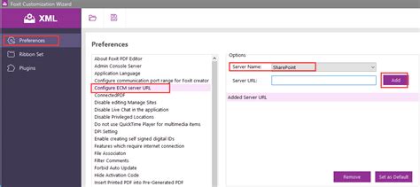 how to configure the default sharepoint url