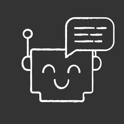 ícone De Giz De Mensagem Do Chatbot Talkbot Robô Moderno Bot De Bate