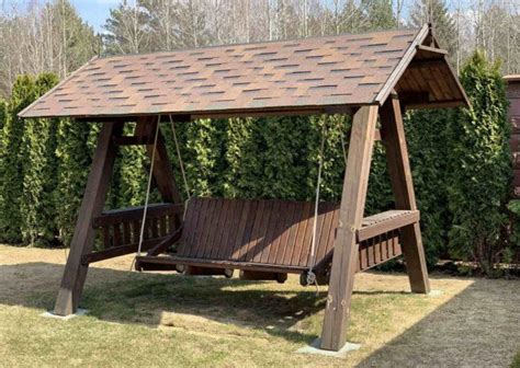 Садовые качели из дерева особенности порядок изготовления