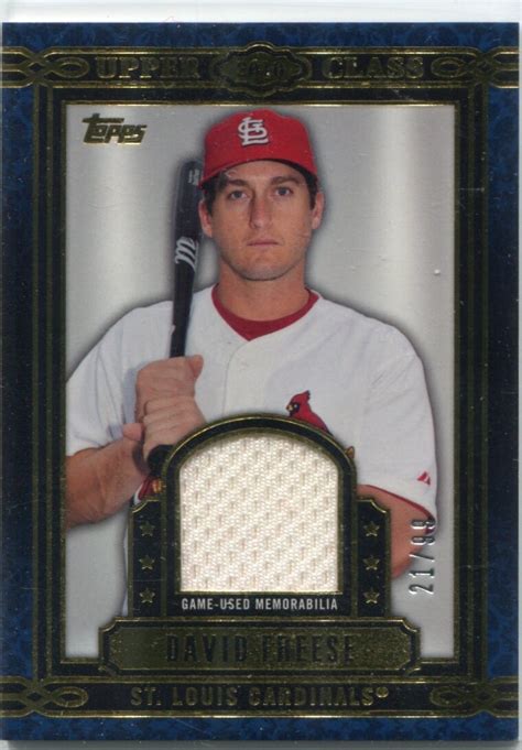 2014 Topps Upper Class Relics Ucr Df David Freese 99 Mem For Sale
