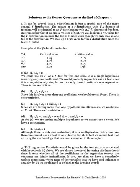 Chapter3 Solutions Pdf Errors And Residuals Coefficient Of Determination