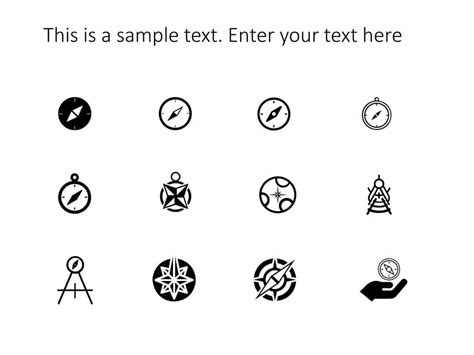 Compass Icons Powerpoint Template
