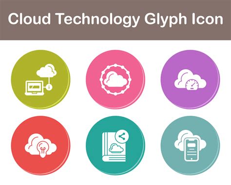 Cloud Technology Vector Icon Set 21506191 Vector Art At Vecteezy