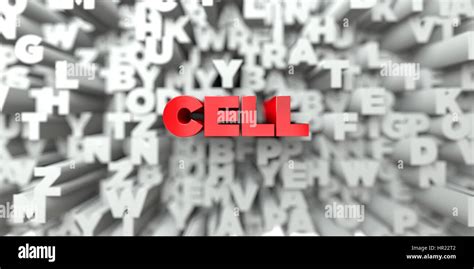 CELL Red Text On Typography Background D Rendered Royalty Free Stock Image This Image Can