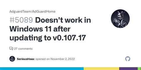 Doesnt Work In Windows 11 After Updating To V010717 · Issue 5089