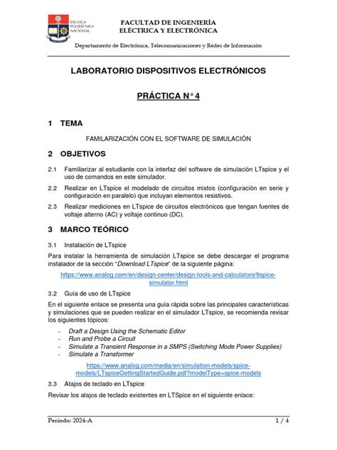 practica 4 de 2024a pdf red eléctrica electrónica