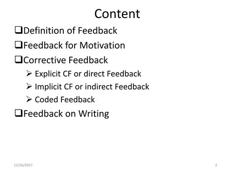 Types Of Feedback Pptx Educational Assessment Education