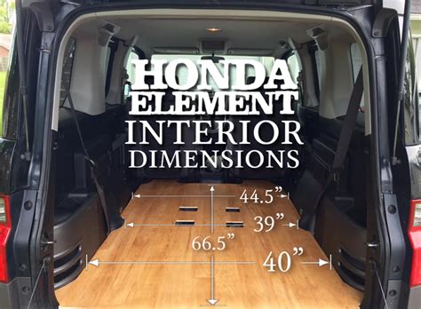Honda Element Interior Dimensions Cargo Area Space Honda Element