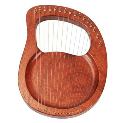 16 string wooden lyre harp metal strings mahogany grandado