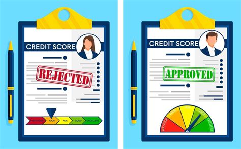 Understanding Credit Scores Approved Or Rejected 71980350 Vector Art