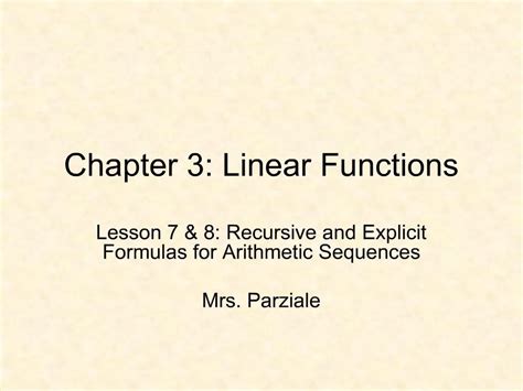 PPT Chapter 3 Linear Functions PowerPoint Presentation Free Download ID 610398