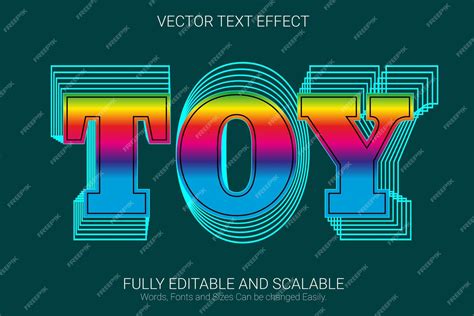 Premium Vector Editable Text Effect With Gradient Color Text Style