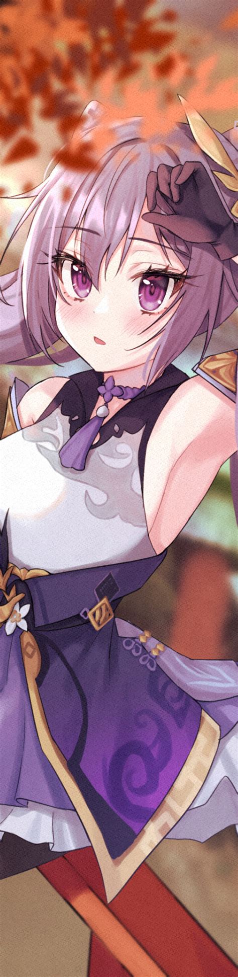 500x2048 Resolution Keqing Genshin Impact Portrait 500x2048 Resolution