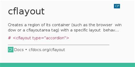 Cflayout Cfml Documentation