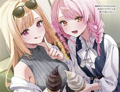 Safebooru 2girls Bare Shoulders Belt Black Belt Blonde Hair Blush Bow