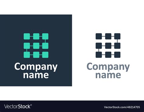 Logotype Nft Blockchain Technology Icon Isolated Vector Image