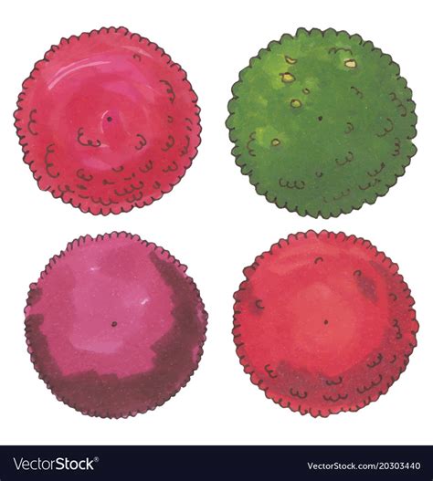 Hand Drawn Tree Top Trees And Bushes Royalty Free Vector