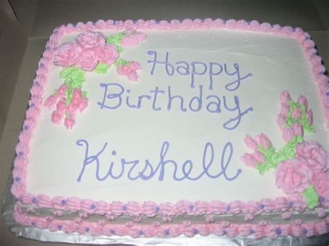 Rectangle Girls Birthday Cake