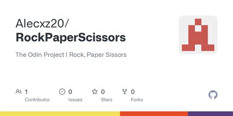GitHub Alecxz RockPaperScissors The Odin Project Rock Paper Sissors