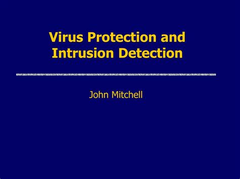 PPT Virus Protection And Intrusion Detection PowerPoint Presentation ID