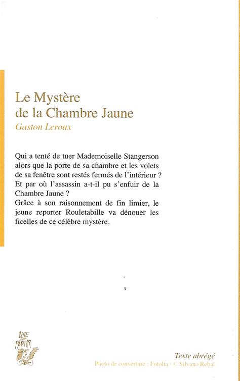 Le Mystere De La Chambre Jaune Sale Emergencydentistry Com