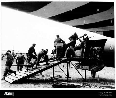 Paratroop Preparations For Invasion Gliders Are Loaded By Airborne Forces Jeeps And 6 Pounder