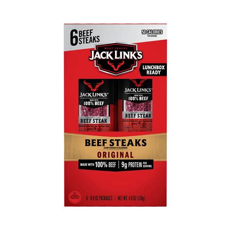 Jack Links Original Beef Steak Multi Pack 6 08 Ounce Beef Steaks
