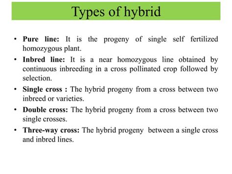 Hybrid Seed Production Principle And Practicespptx Agriculture Industries