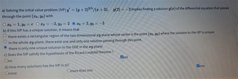 [solved] a solving the initial value problem ivp y y 2