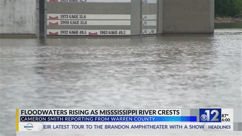 Mississippi River Crests Above Flood Stage In Vicksburg Wjtv
