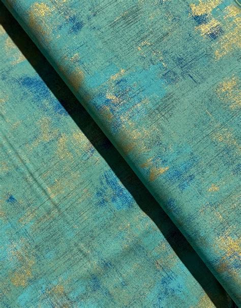 Grunge Metallic Grunge Peacock Metallic Fabric By Basicgrey