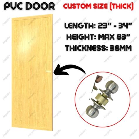 Custom Size Pvc Door Thick Toilet Door Plastik Pvc Pintu Tebal Tandas Bilik Air Pintu Pvc