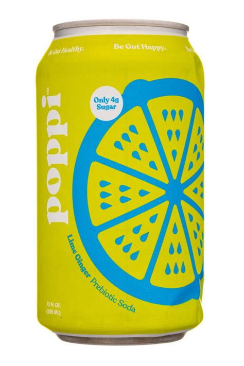 Poppi Prebiotic Ginger Lime Soda 12 Pack12 Oz Cans Beverages2u