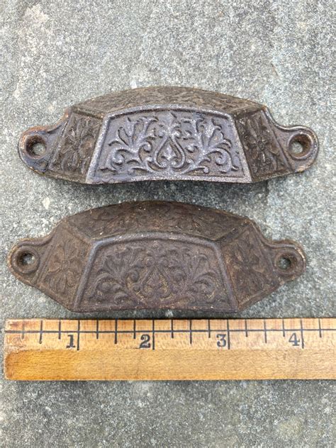 Antique Cast Drawer Pulls Etsy
