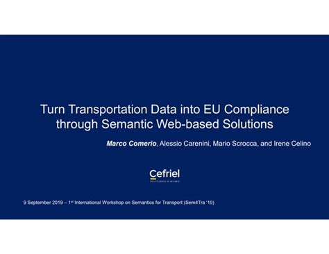 turn transportation data into eu compliance through semantic web based