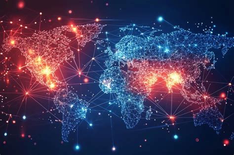 Global Digital Business Network Connection Illustration Created With Generative Ai Premium Ai