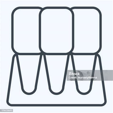 아이콘 앞니 치과 의사 기호와 관련이 있습니다 선 스타일 심플한 디자인 편집 가능 간단한 일러스트레이션 0명에 대한 스톡 벡터
