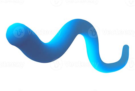 3d Squiggle Blue Blend Illustration 17417014 Png