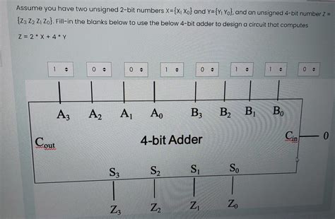 solved assume you have two unsigned 2 bit numbers x {x1 xo}
