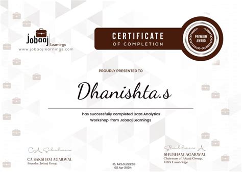dhanishta s sankar on linkedin successfully completed the workshop 💞