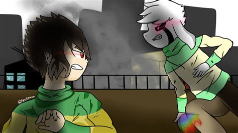 Chara Vs Asriel From Glitchtale The Bttl Oft Year By Secken On Deviantart