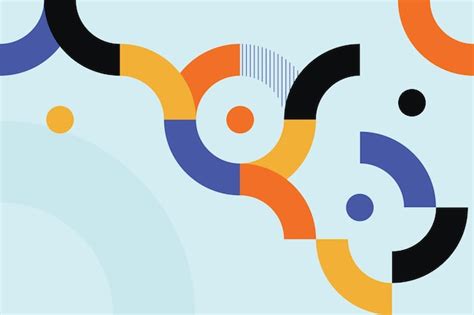 Premium Vector Abstract Geometric Semicircle Shapes Background