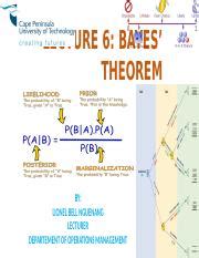 Using Bayes Theorem To Compute Posterior Probabilities Lecture Course Hero